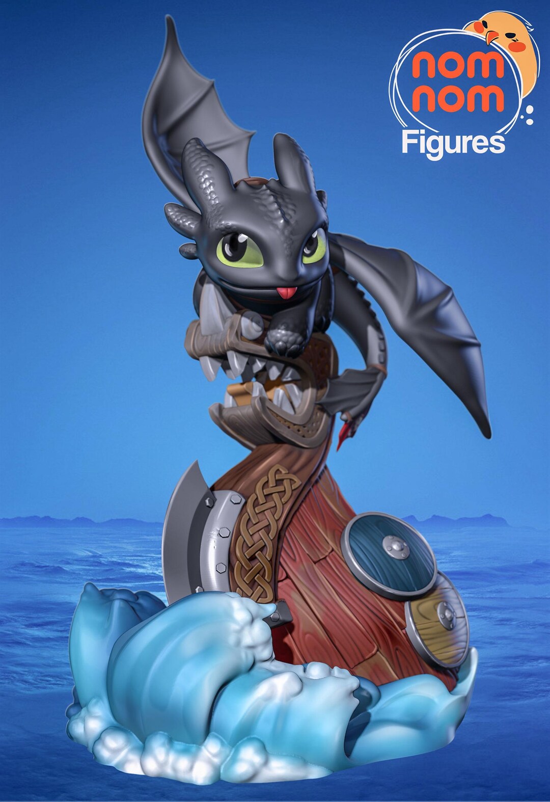 Garage Kit Chibi Toothless by Nomnom Figures - Etsy