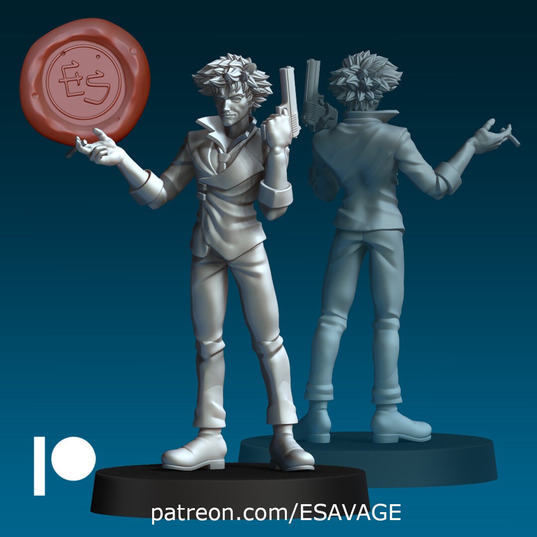 32mm Dnd Miniature Spike Spiegel by Ethantsavage - Etsy