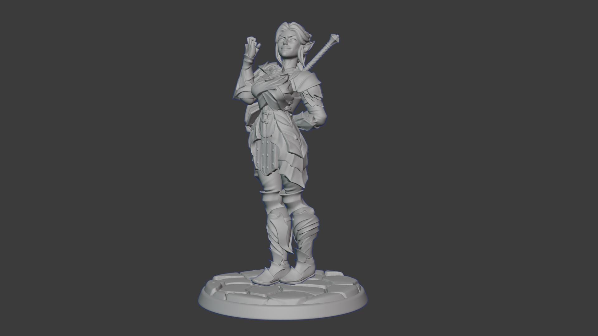32mm Dnd Miniature Mindy the Drow Paladin by Twin Goddess Miniatures - Etsy