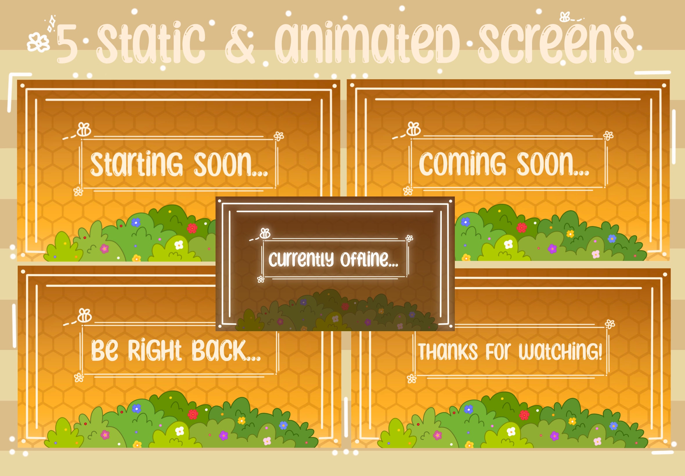 Streaming Overlay Bundle for Twitch, Youtube I Animated and Static I ...