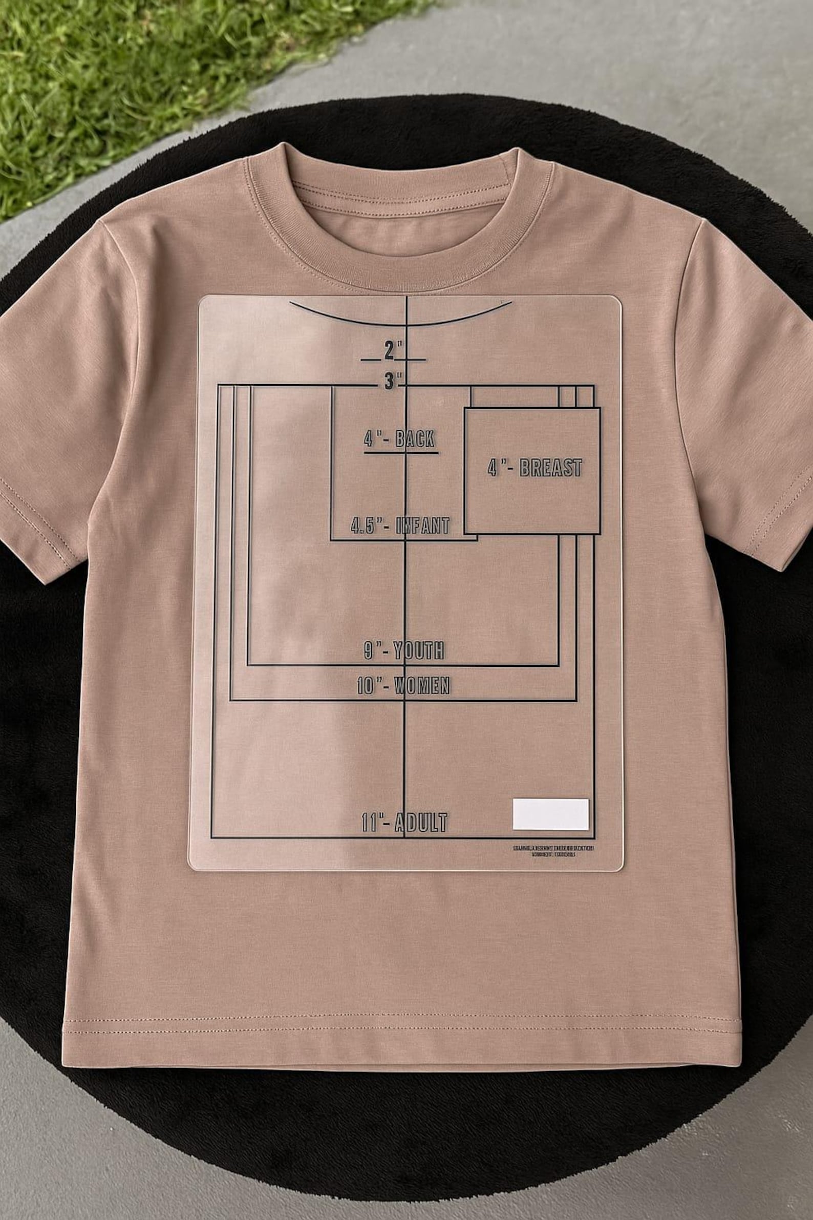 T-shirt Alignment Ruler: Vinyl Placement Guide for Cricut & Heat Press ...