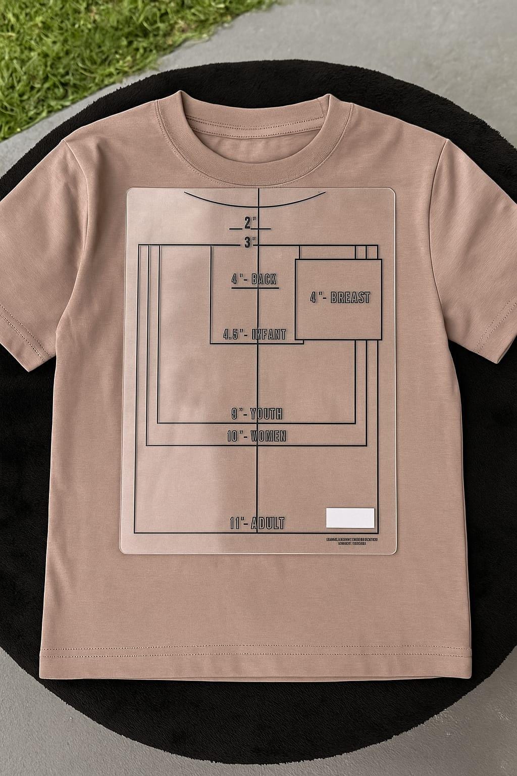 T-shirt Alignment Ruler: Vinyl Placement Guide for Cricut & Heat Press ...