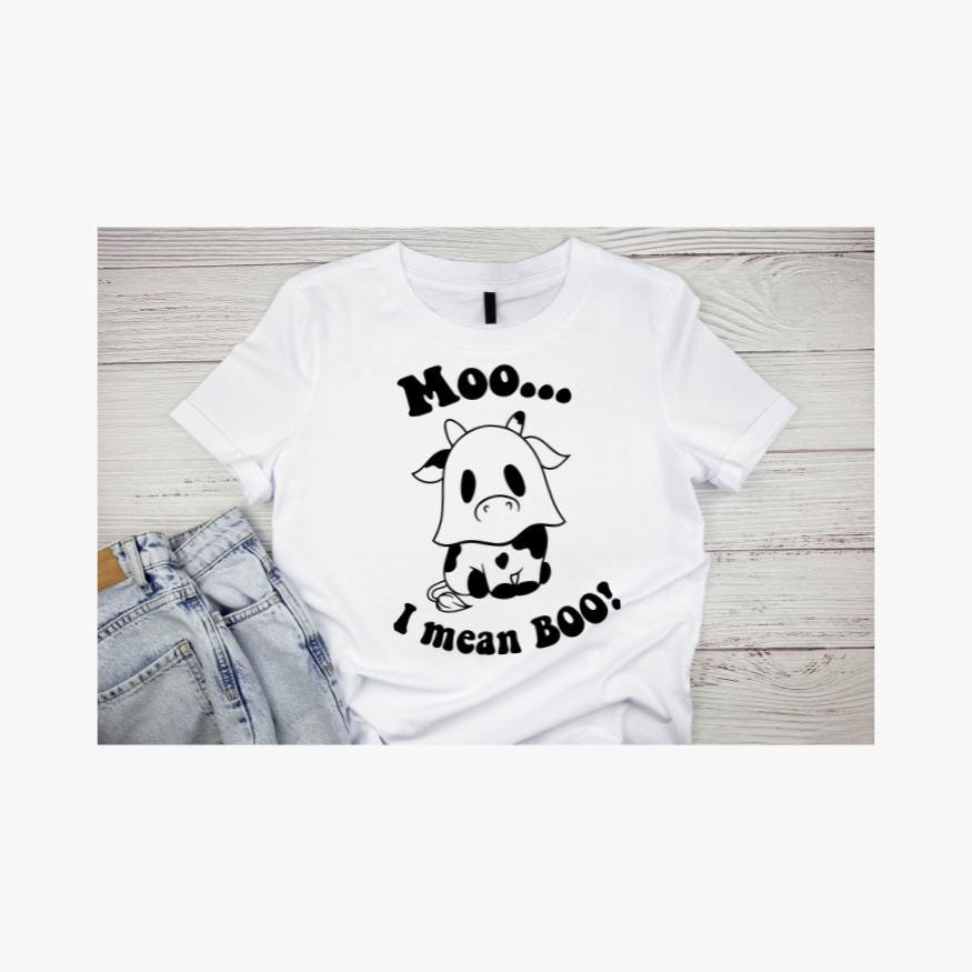 This Adorable moo I Mean Boo Design is Perfect for Halloween and Cow ...