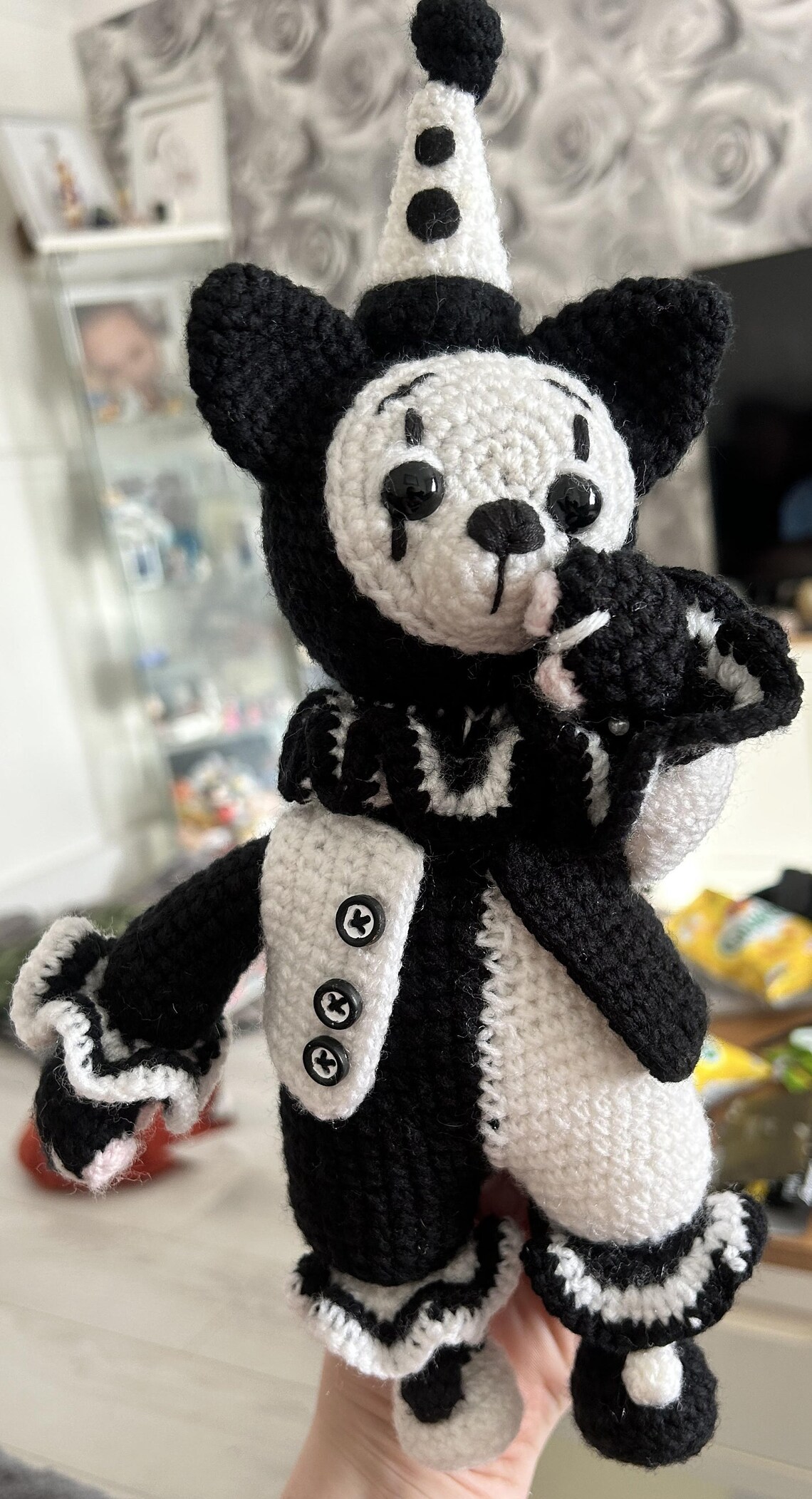 Crochet PATTERN: Onyx the Sad Clown Cat Amigurumi Cat Pattern Instant ...