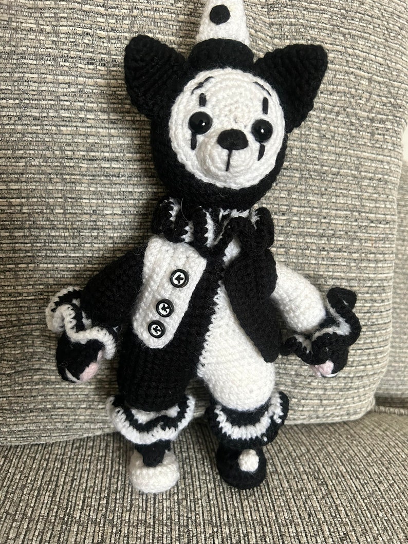 Crochet PATTERN: Onyx the Sad Clown Cat Amigurumi Cat Pattern Instant ...