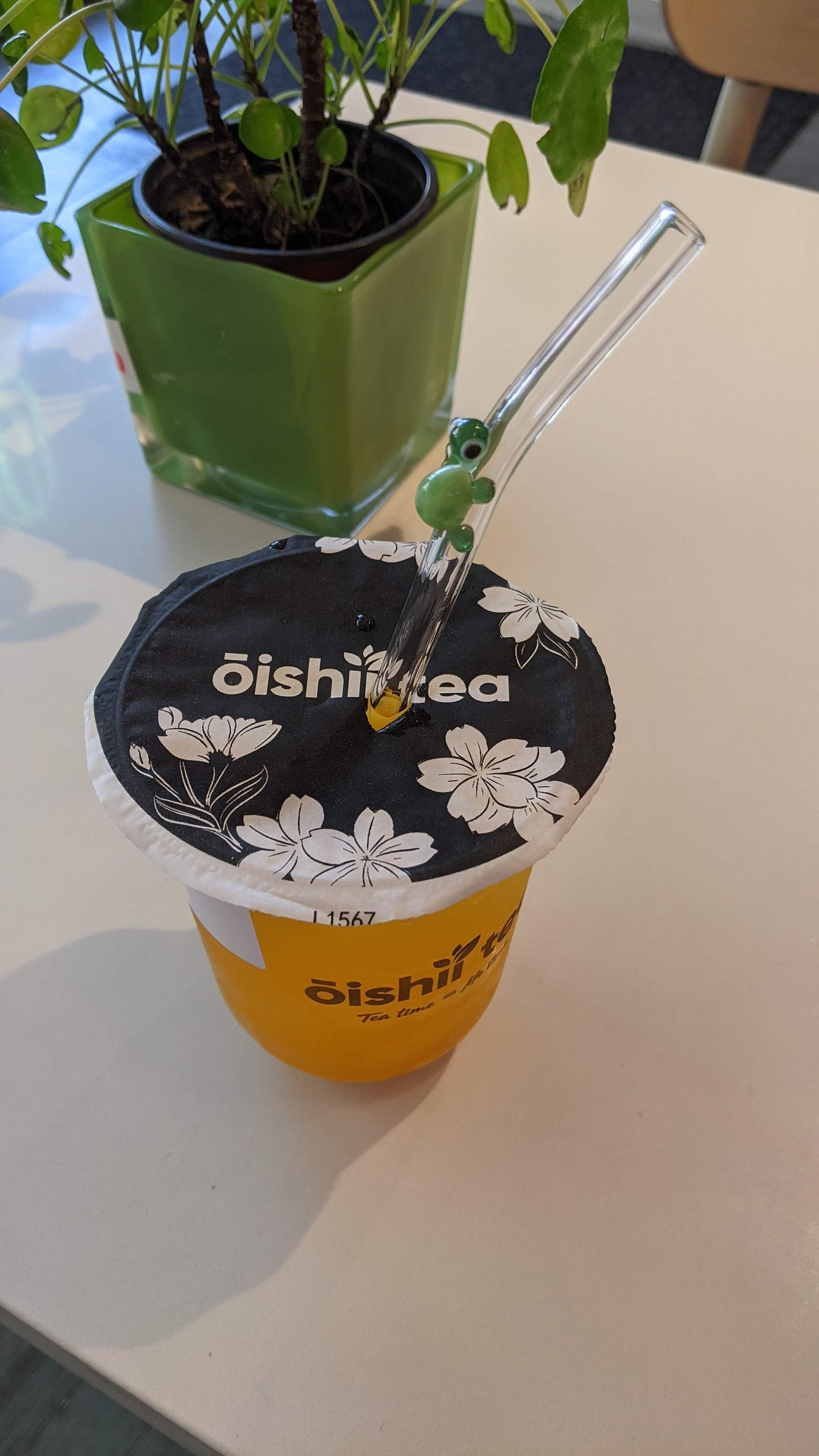 Set of 4 Turtle Glass Straws. 8mm Diameter Reusable Eco-friendly Straws ...