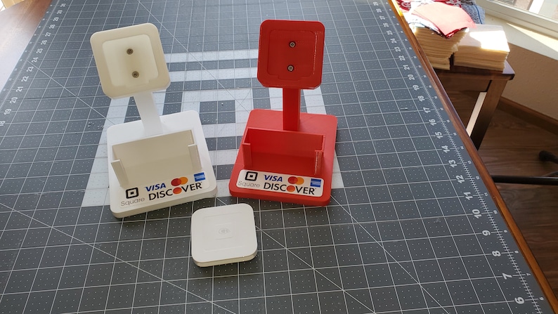 Square Reader Stand With Business Card Holder - Etsy
