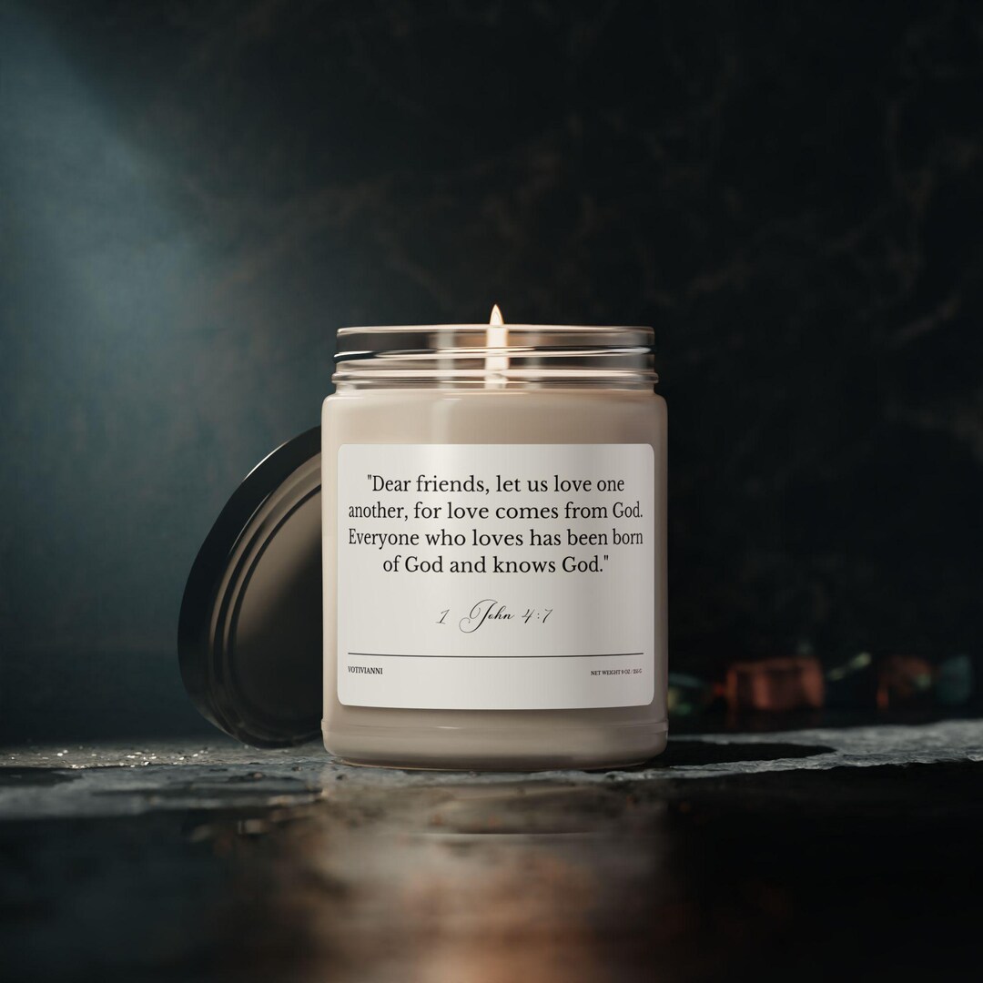 Christian Gift Bible Verse Candle Inspirational Faith Candle Religious ...