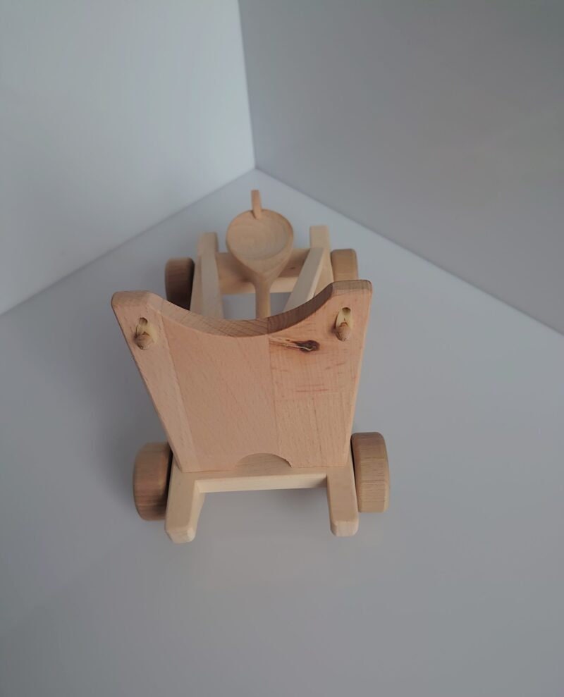 Wooden Large Catapult Machine on Wheels Handmade Toys Kids Gifts ...