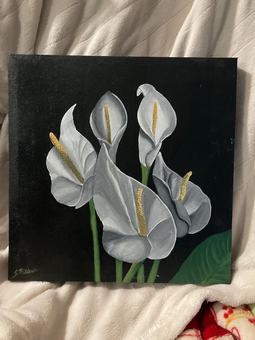 Lilies. Hand Drawn and Painted. Unique One of a Kind. - Etsy