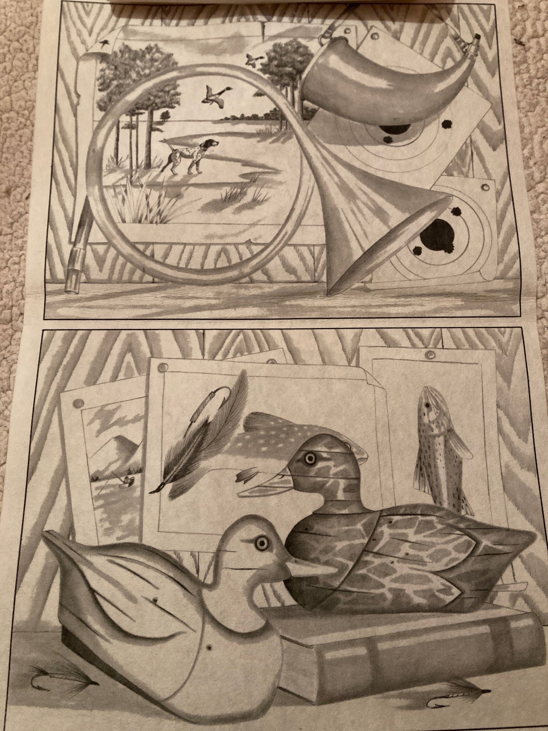 Vintage Tri-chem “hunting Still Life” Set of Two Pictures for Use With ...