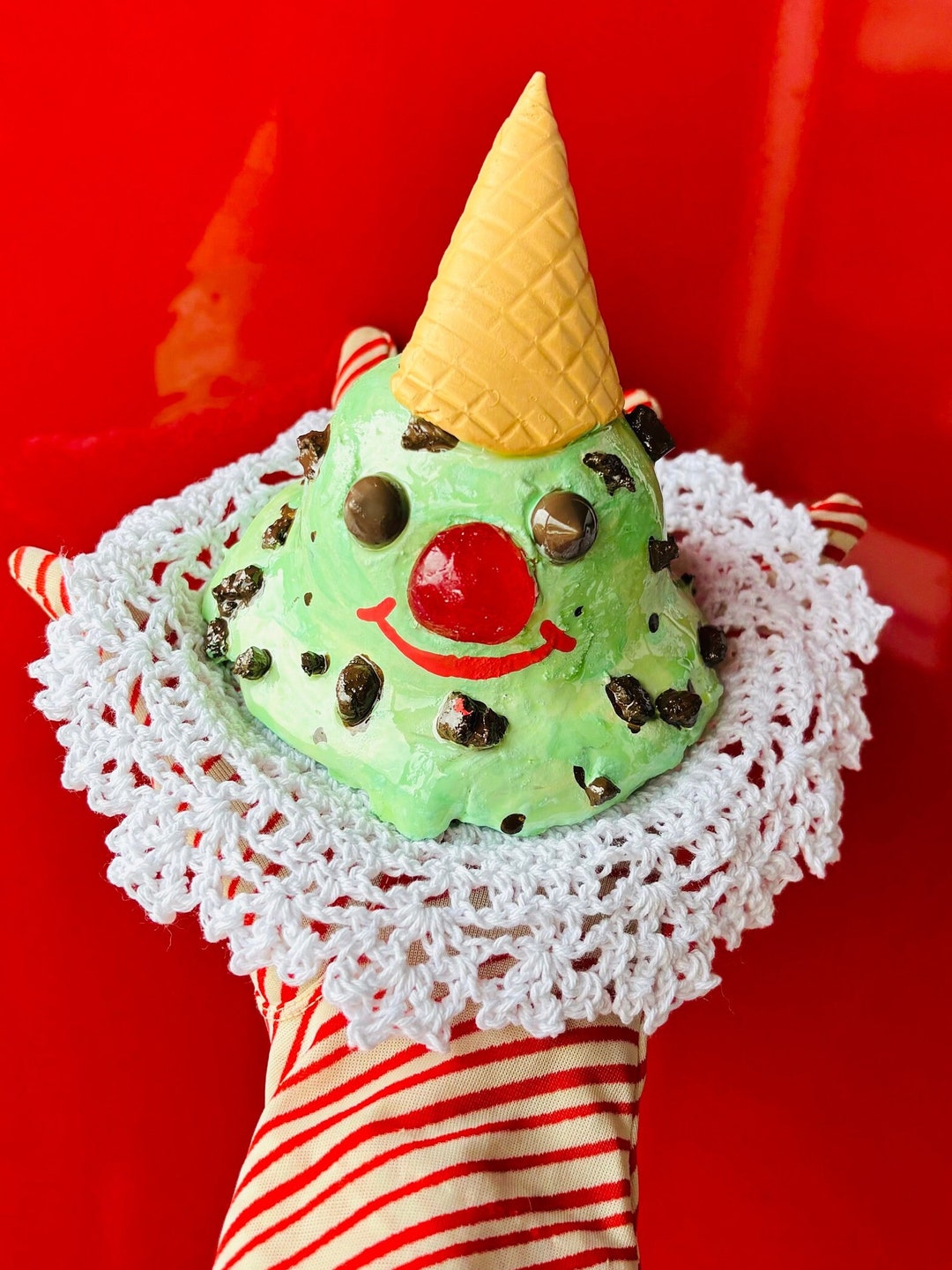 Mint Chip Smile Jolly Cone - Etsy