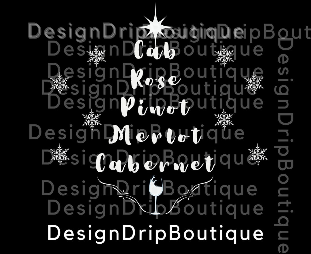 Wine Christmas Tree PNG, SVG, - Etsy