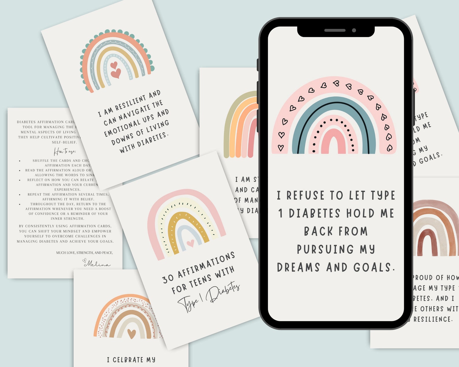 Diabetes Affirmation Cards for Teens With Type 1 Diabetes Digital ...