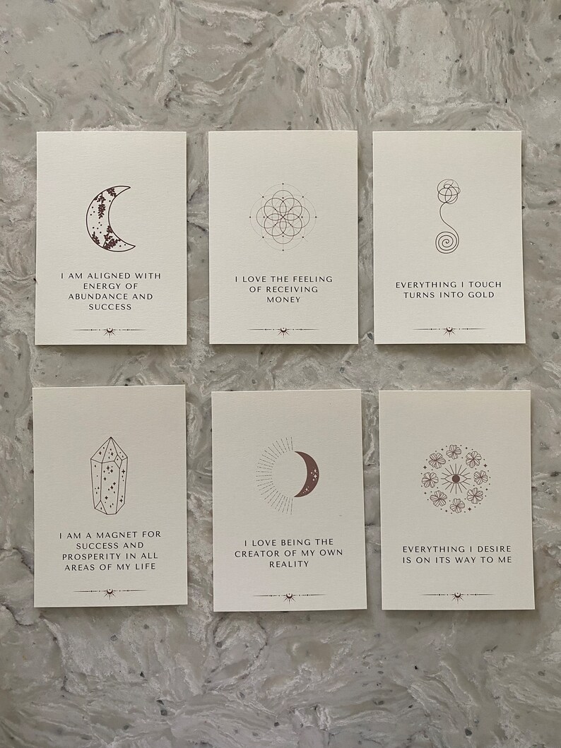 Abundance and Wealth Affirmation Cards, Financial Abundance, Positive ...