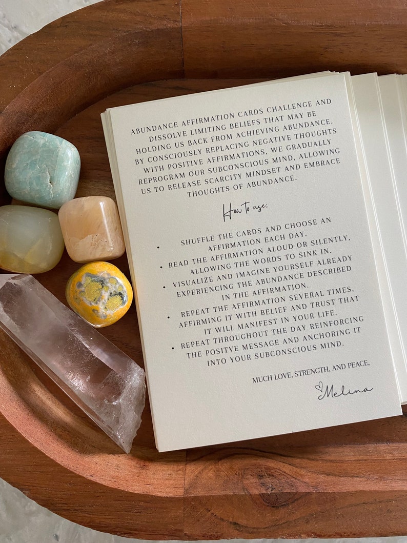 Abundance and Wealth Affirmation Cards, Financial Abundance, Positive ...