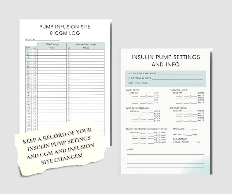 Printable Diabetes Log and Health Journal | Diabetes Tracker | Blood ...