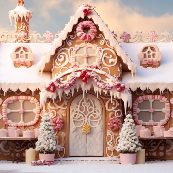 Gingerbread Backdrop - Etsy