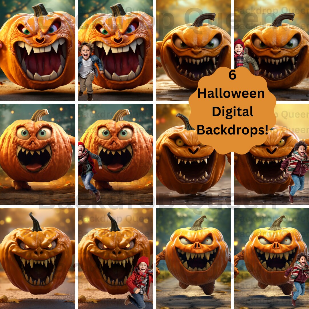 Halloween Backdrop Photography Digital Background Ghost Log - Etsy