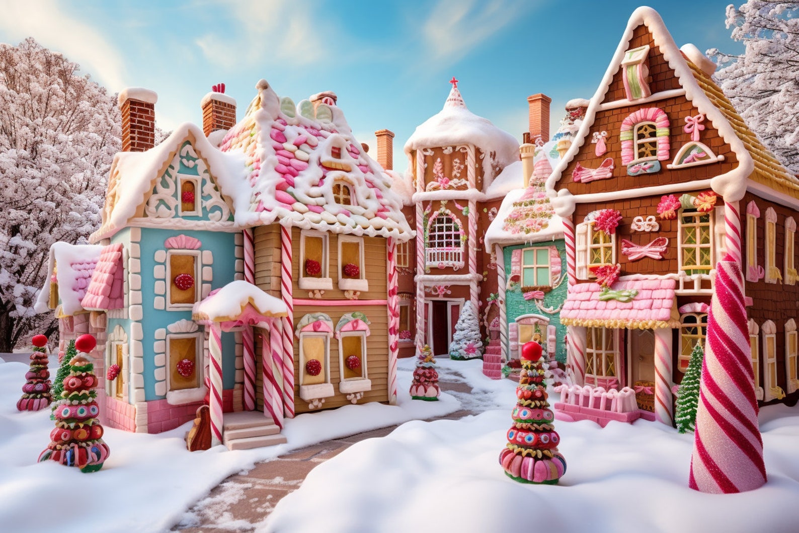 20 Image Christmas Gingerbread House Digital Backdrop Photo Overlay ...