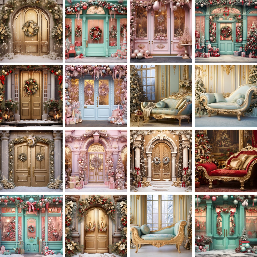 100 Image Christmas Indoor & Outdoor Digital Backdrop Varierty - Etsy