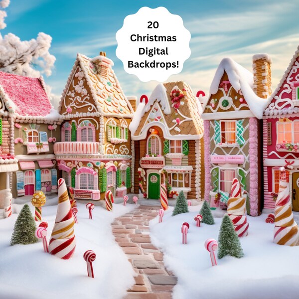 Gingerbread Backdrop - Etsy