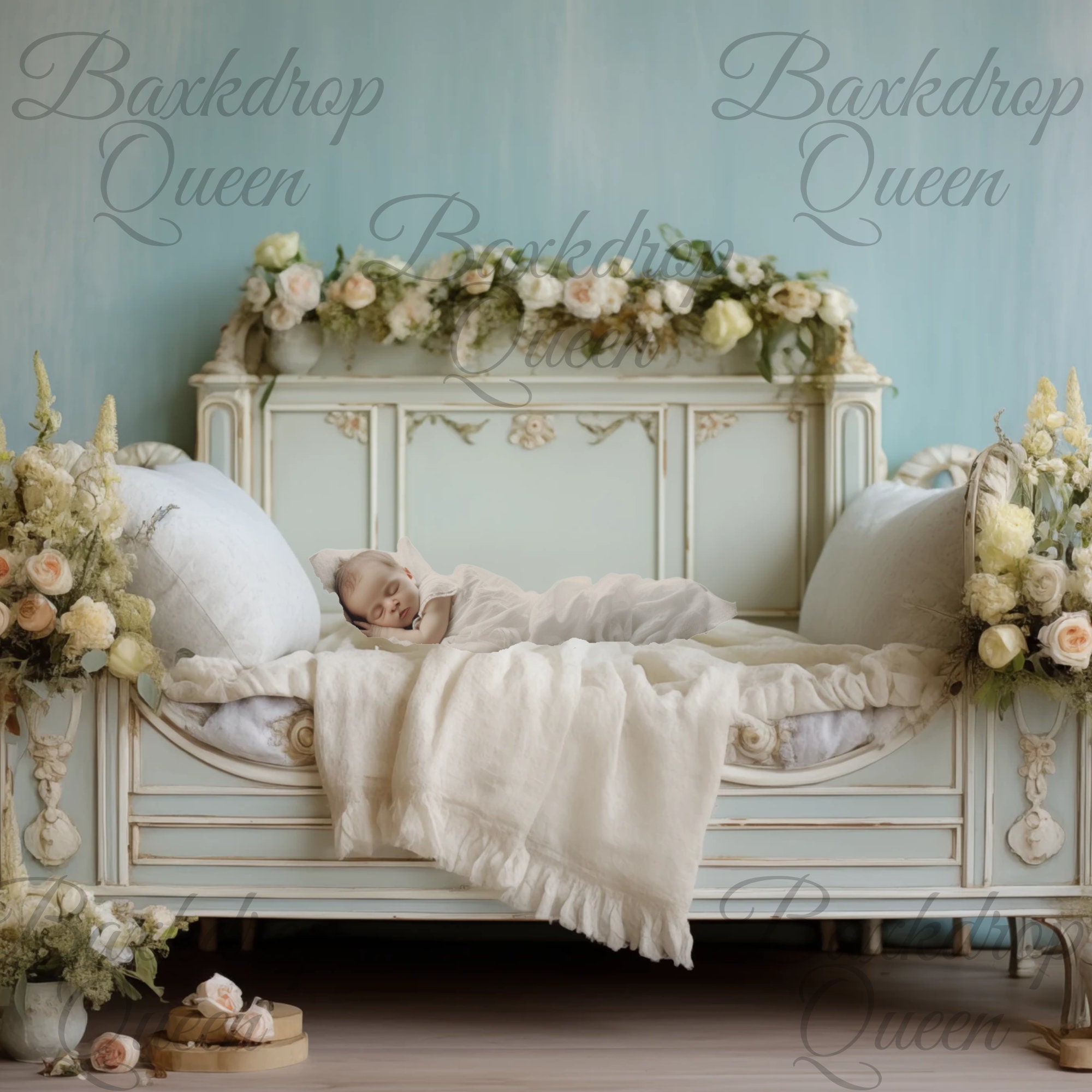 5 Image Newborn Digital Backdrop Bundle Background Overlay,newborn ...