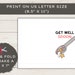 8ct Get Well Soon Card Assortment, Printable and Digital Blank Cards - Etsy
