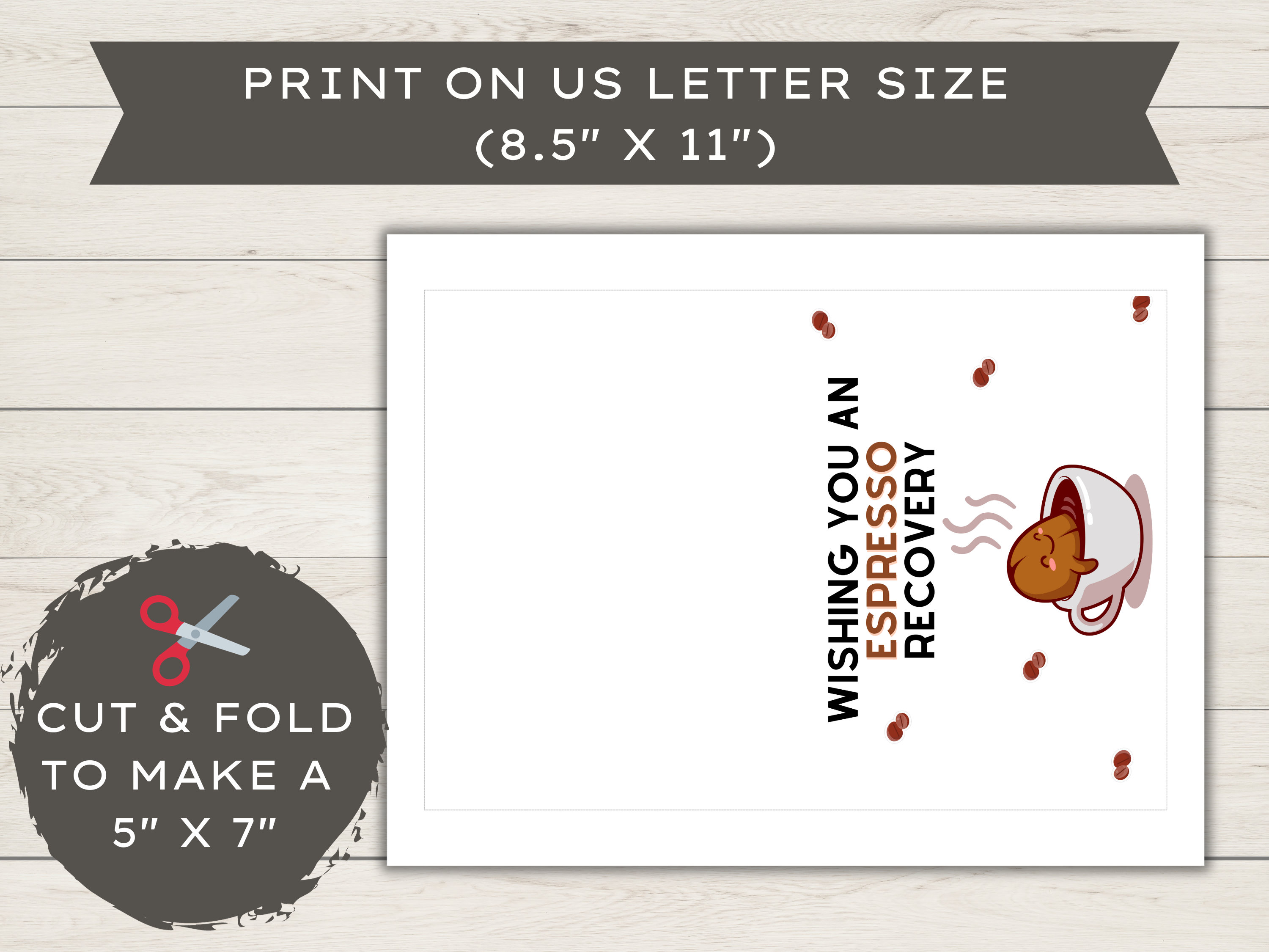 Get Well Soon Card Printable Blank Card Food Themed Card - Etsy