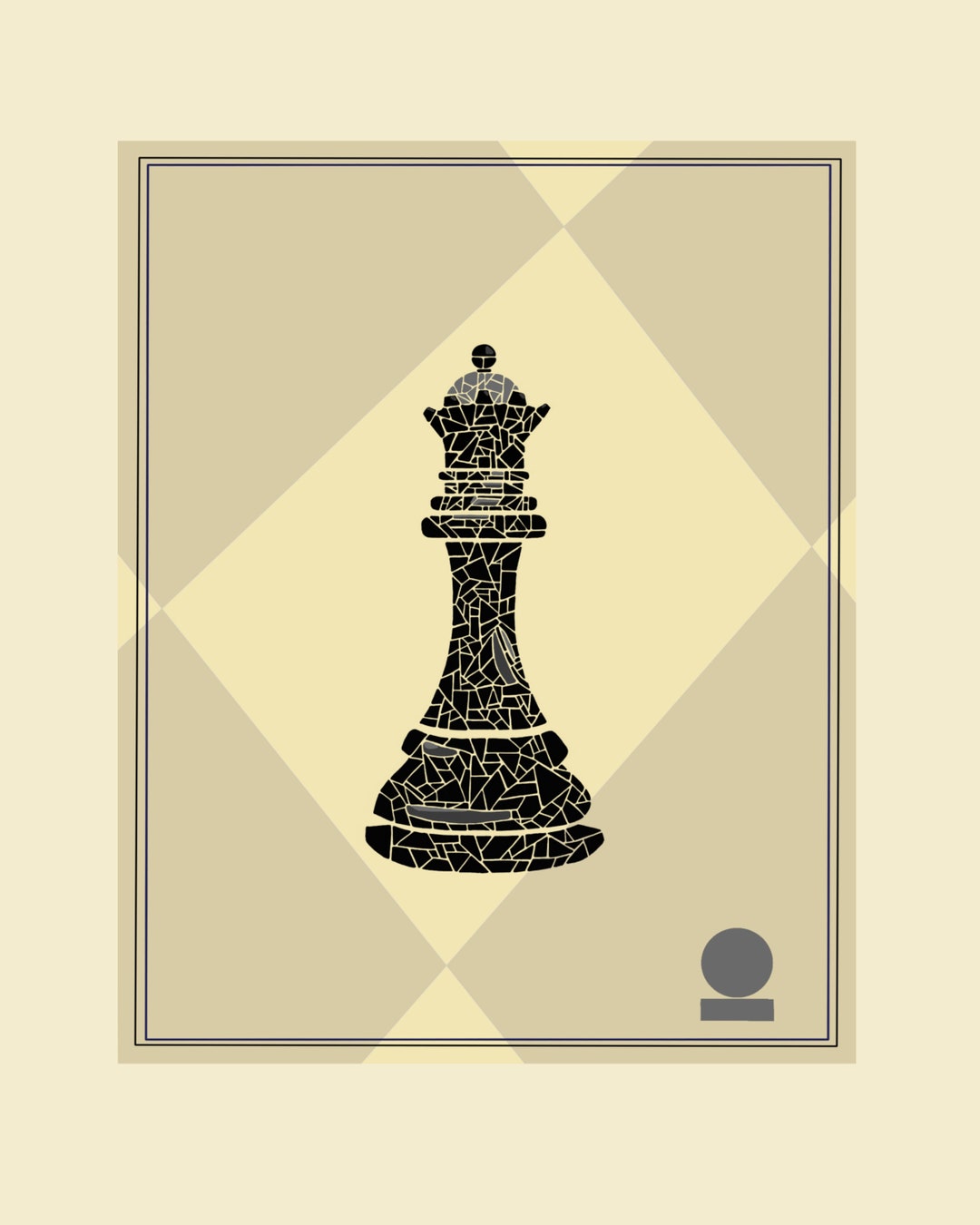 Queen Chess Piece - Printable Image - 8x10 Digital Download - Yellow ...