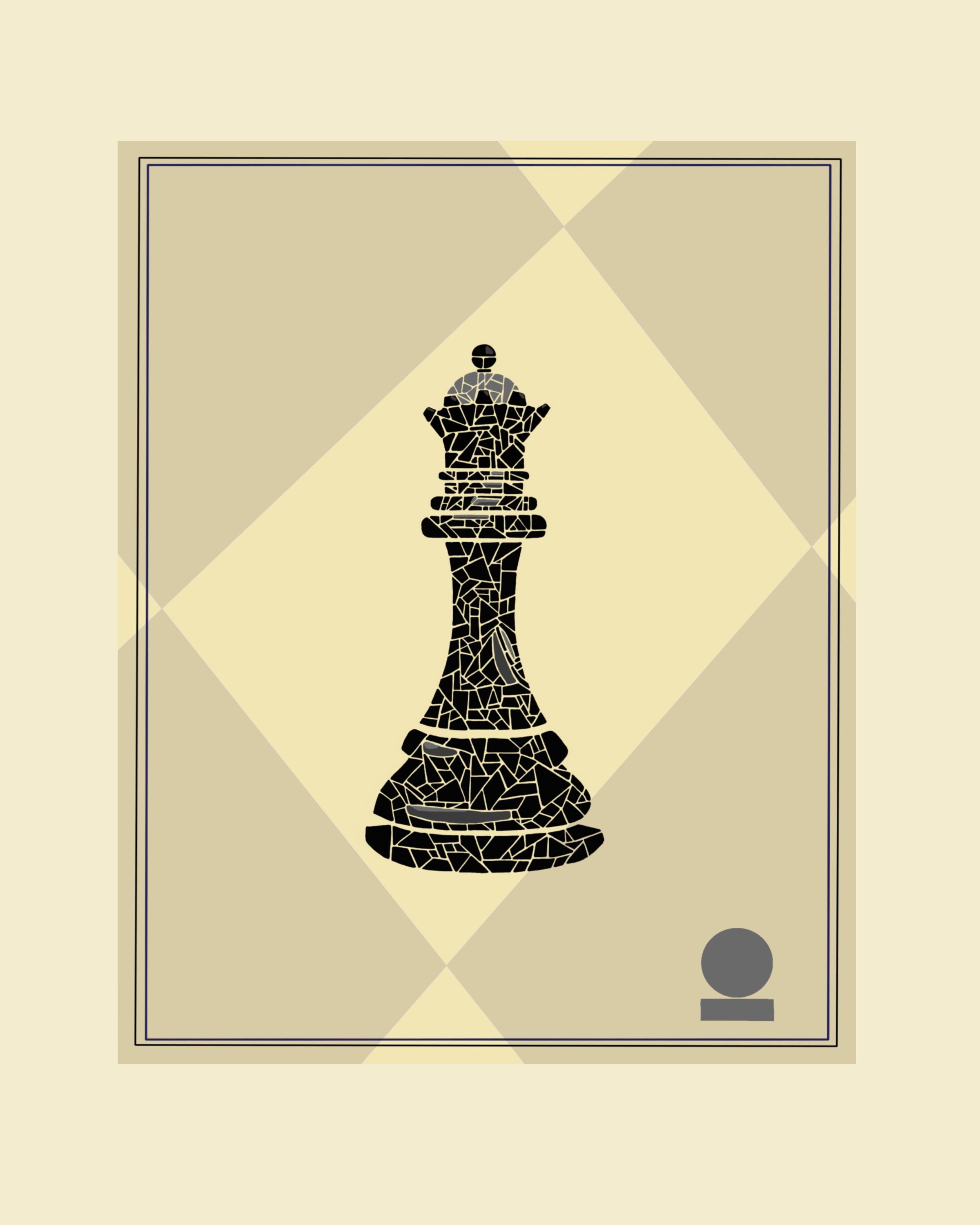 Queen Chess Piece - Printable Image - 8x10 Digital Download - Yellow ...