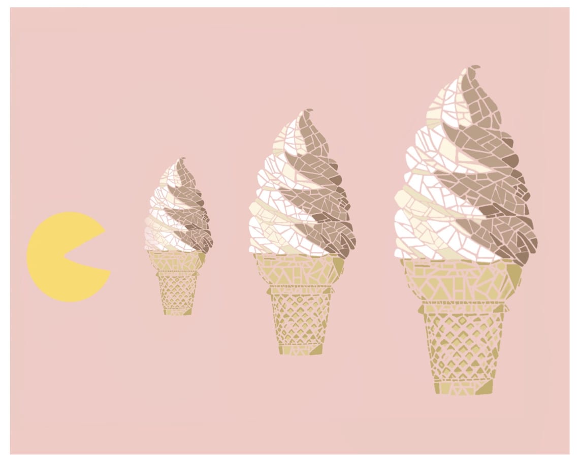 Pac-man Ice Cream Cones - Printable Image - 8x10 Digital Download ...