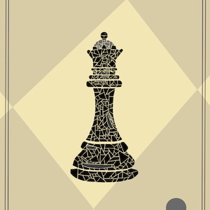 Queen Chess Piece Printable Image 8x10 Digital Download Yellow ...