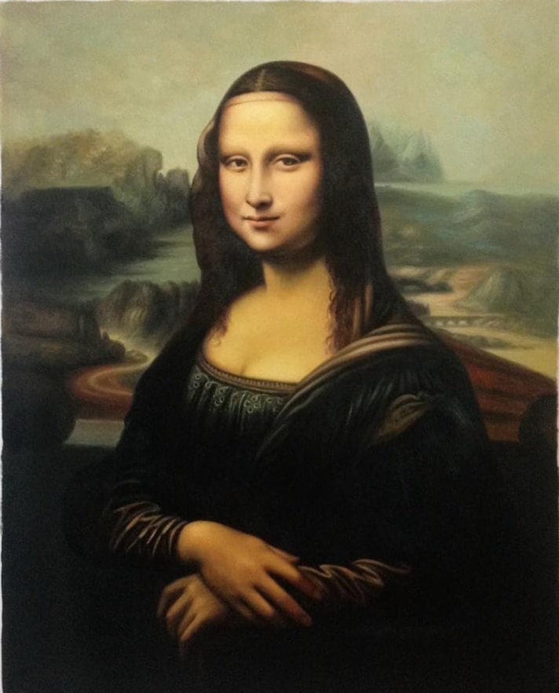Mona Lisa Oil Painting on Rolled Canvas - Etsy