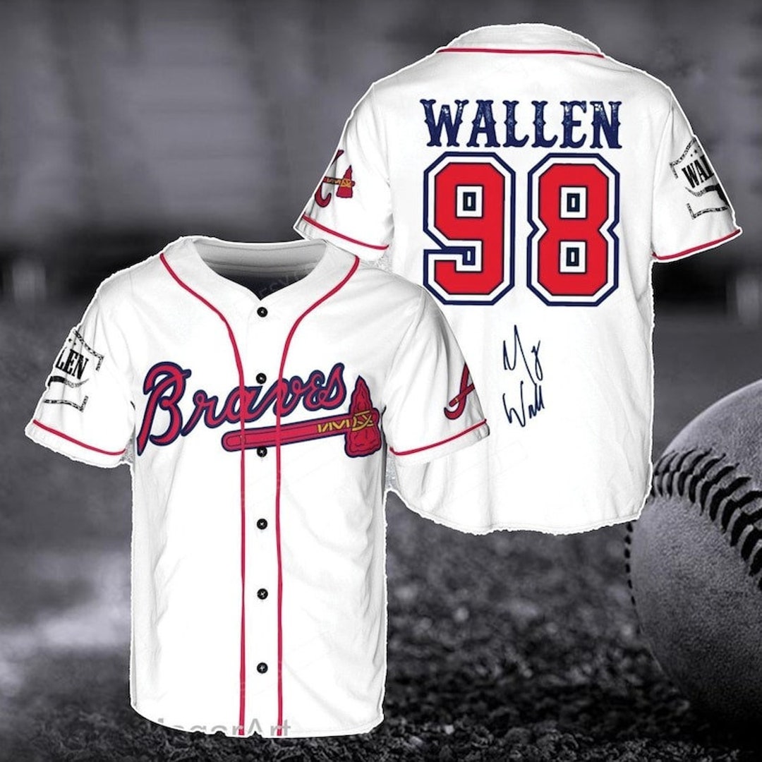 Braves 98 Baseball Jersey Wallen 98 Merch 98 Braves Tee - Etsy