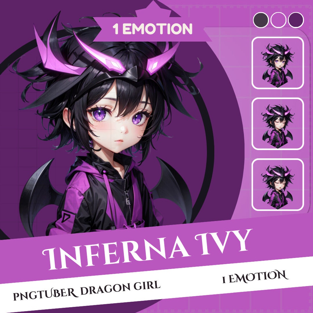 Vtuber Model Dragon Girl Pngtuber Premade Model Png Tuber Vtuber ...