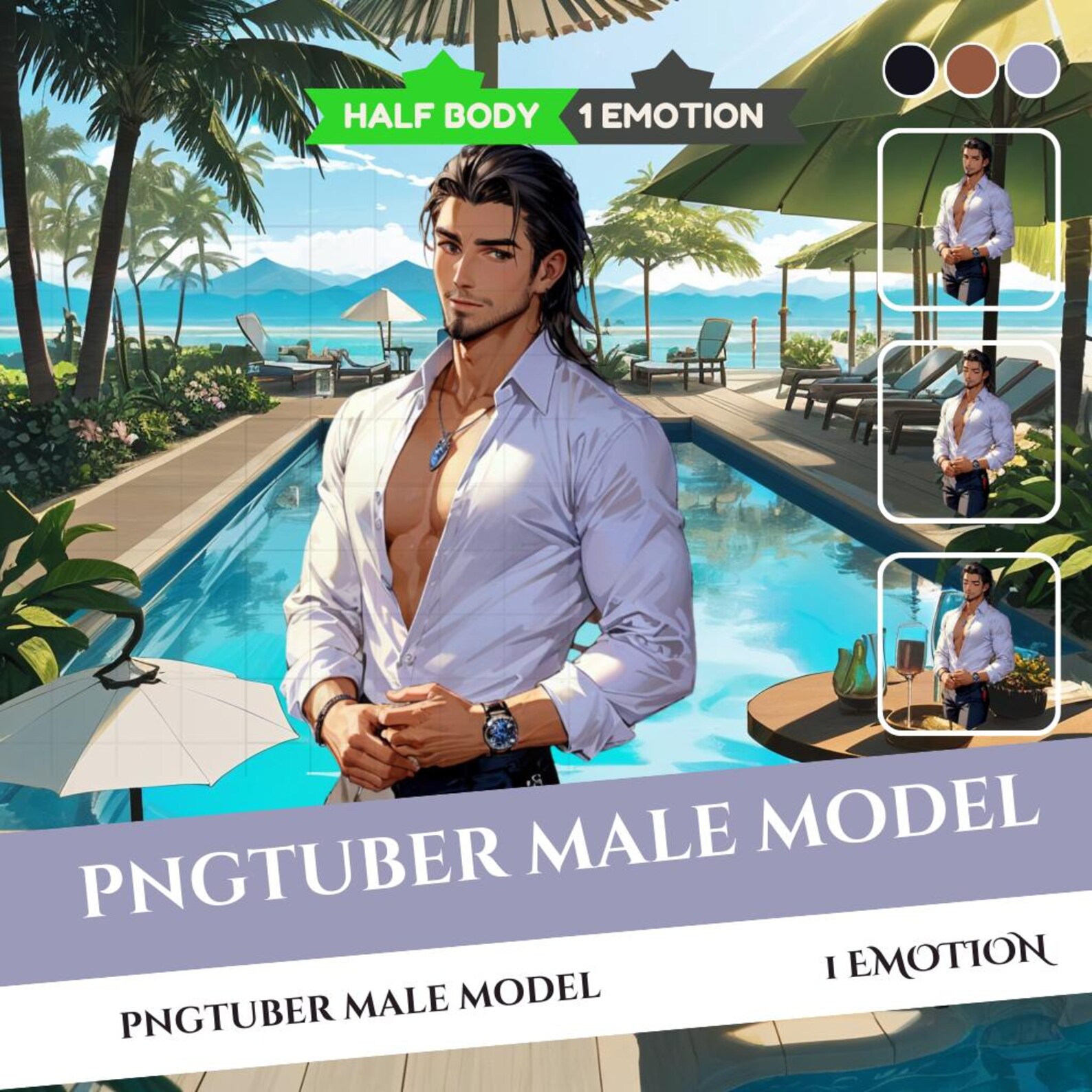 Custom Pngtuber Male Model: Veadotube Ready (digital Download) - Etsy