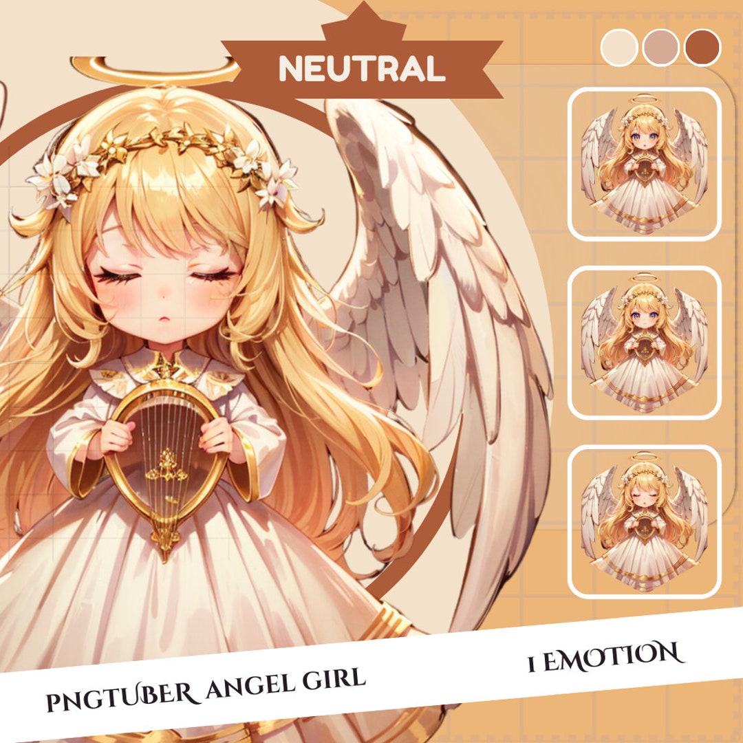 Pngtuber Model Cute Angel Girl Vtuber Model Girl Pngtuber Premade Model ...