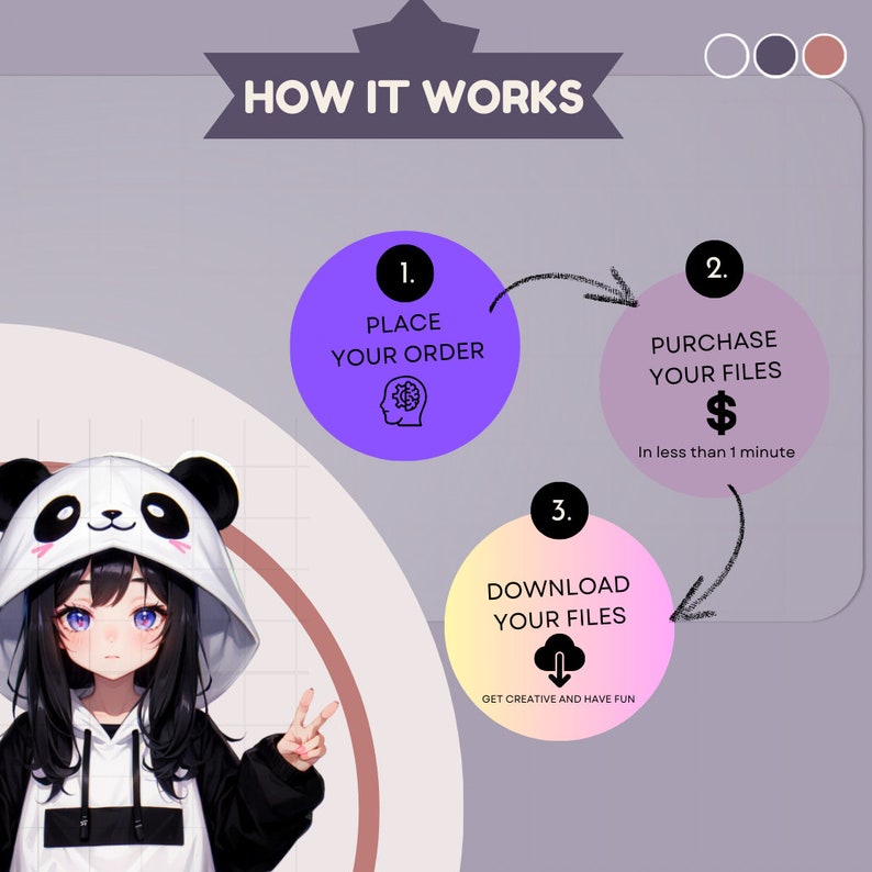 Pngtuber Model Panda Girl Pngtuber Png Tuber Vtuber Premade Model ...