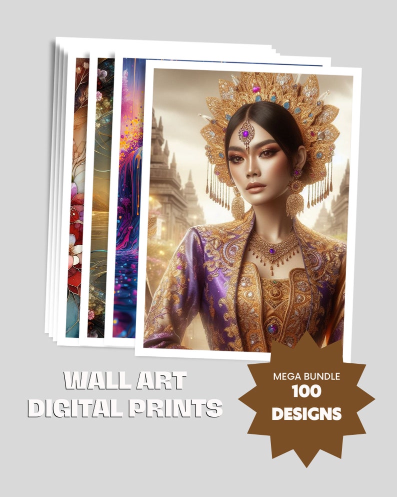 100 Printable Mega Bundle, Digital Prints, 100 MEGA BUNDLE SET, Gallery ...