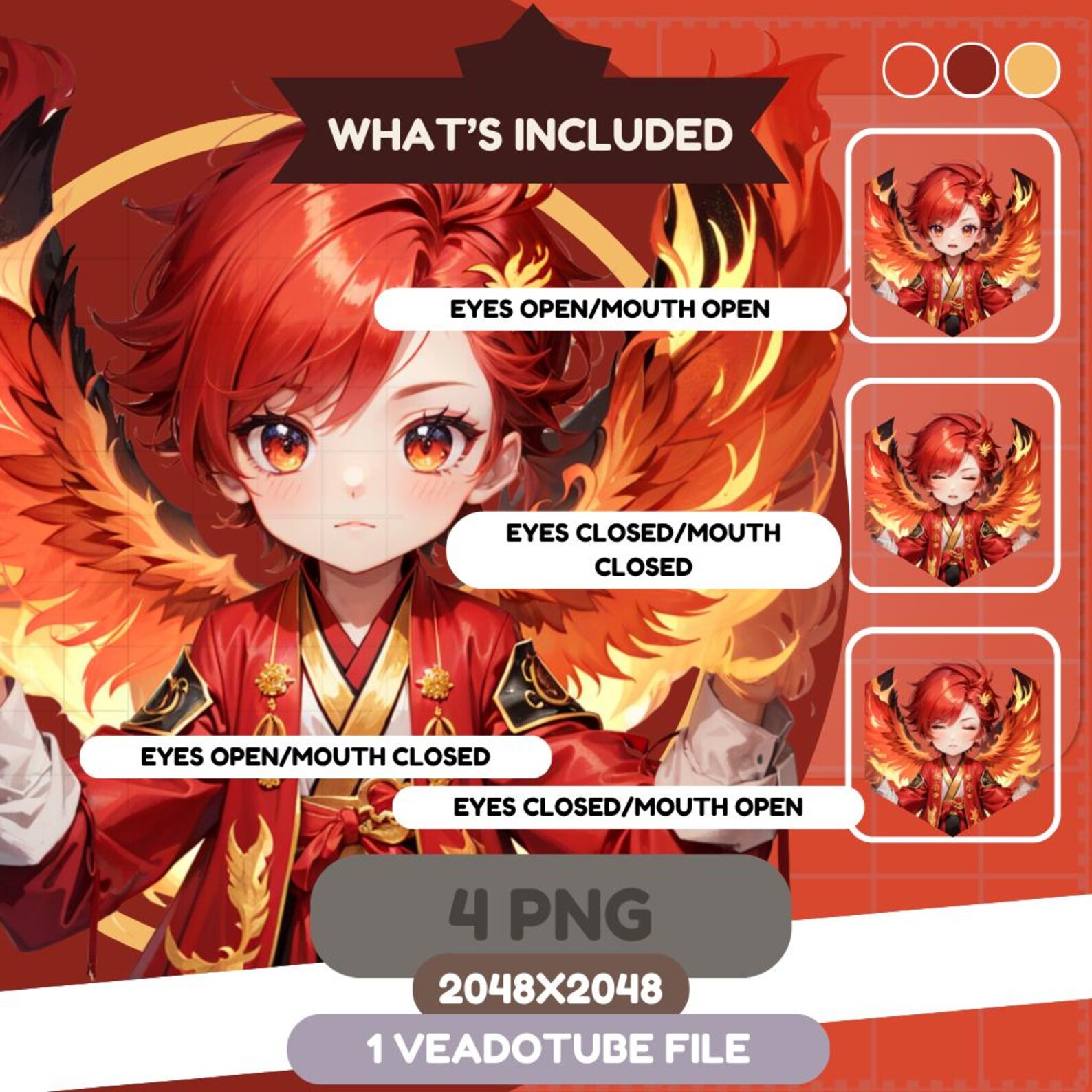 Pngtuber Model Pheonix Boy Pngtuber Pheonix Model Male Boy Vtuber Male ...