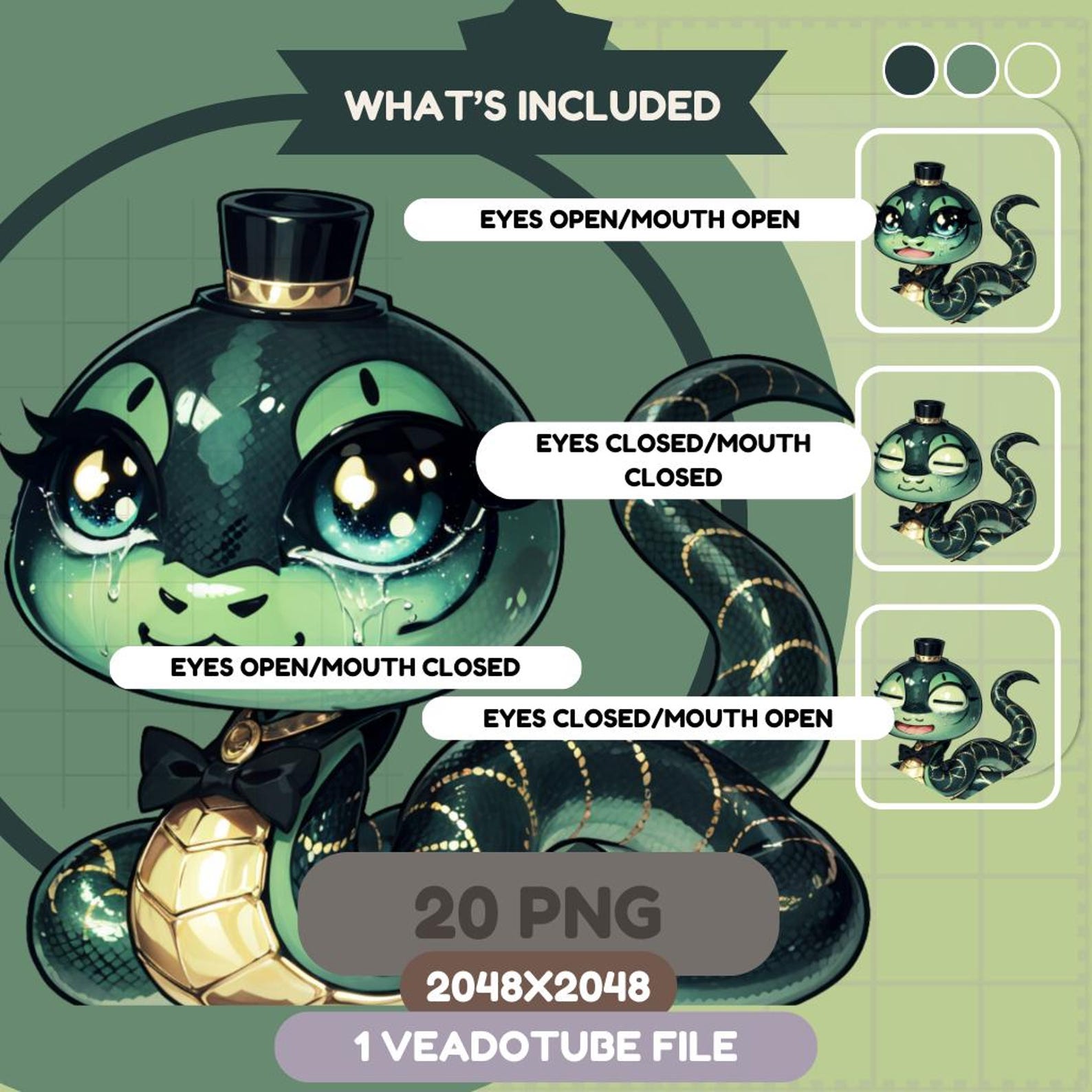 Pngtuber Model Snake Boy Model Pngtuber Png Tuber Premade Model Snake ...