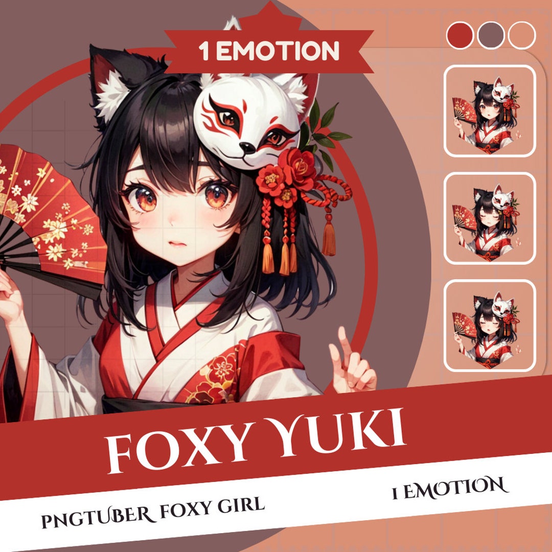 Pngtuber Model Fox Girl Yuki Vtuber Model Girl Pngtuber Premade Model ...