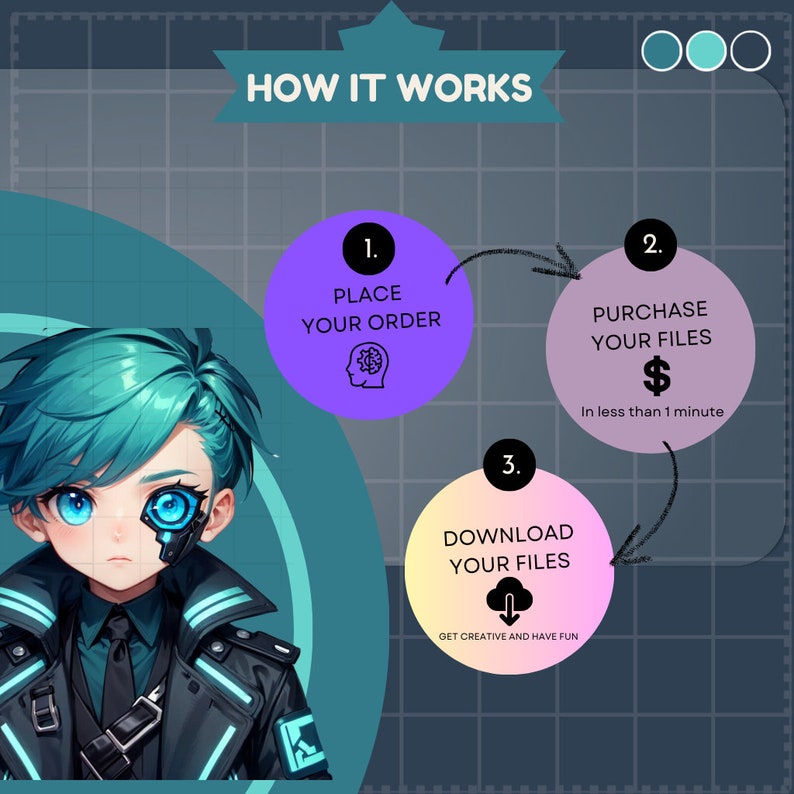 Pngtuber Model Cyberpunk Boy Pngtuber Premade Model Png Tuber Vtuber ...