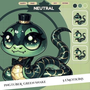 Pngtuber Model Snake Boy Model Pngtuber Png Tuber Premade Model Snake ...