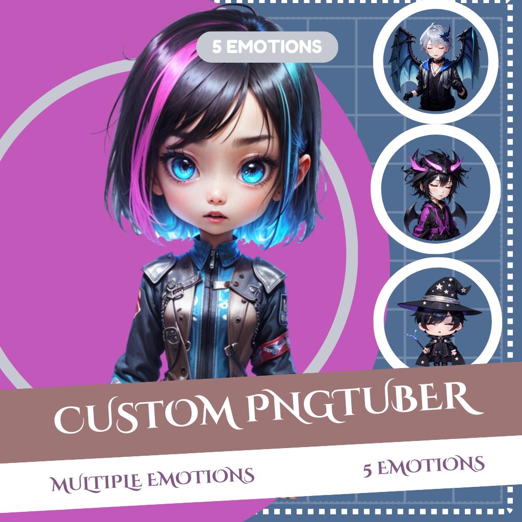 Custom Pngtuber Model Customizable Pngtuber Premade Male Model Custom ...
