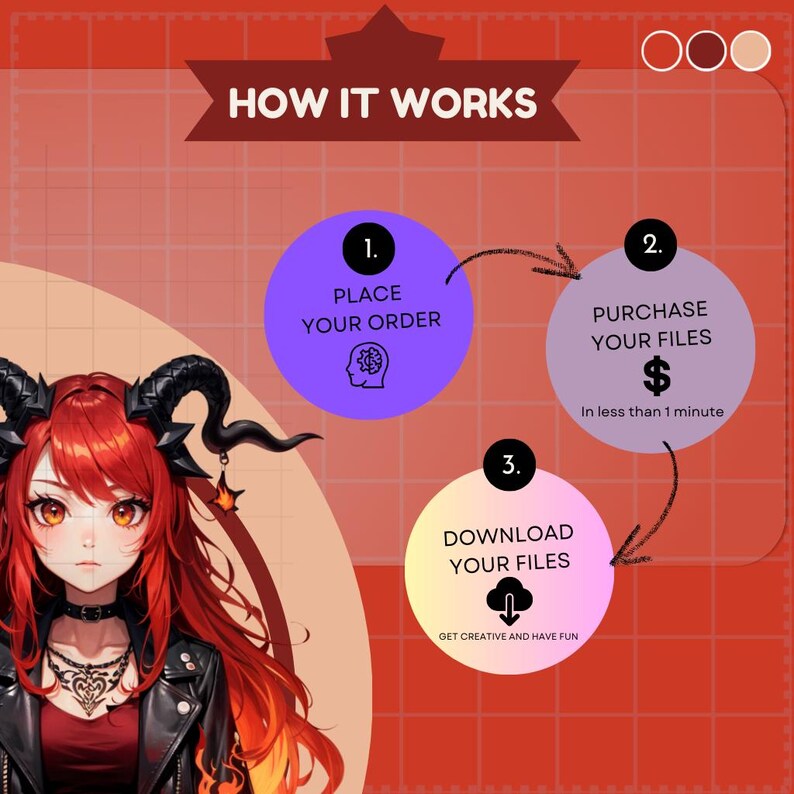 Red Devil Girl Pngtuber Model, Demonic Avatar (digital Download - Etsy