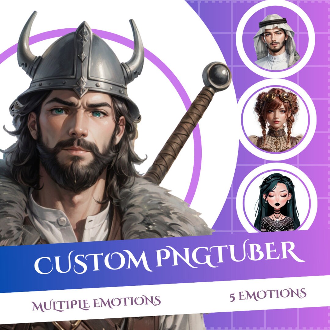 Custom Pngtuber Model Girl or Boy Pngtuber Model Female or Man Vtuber ...