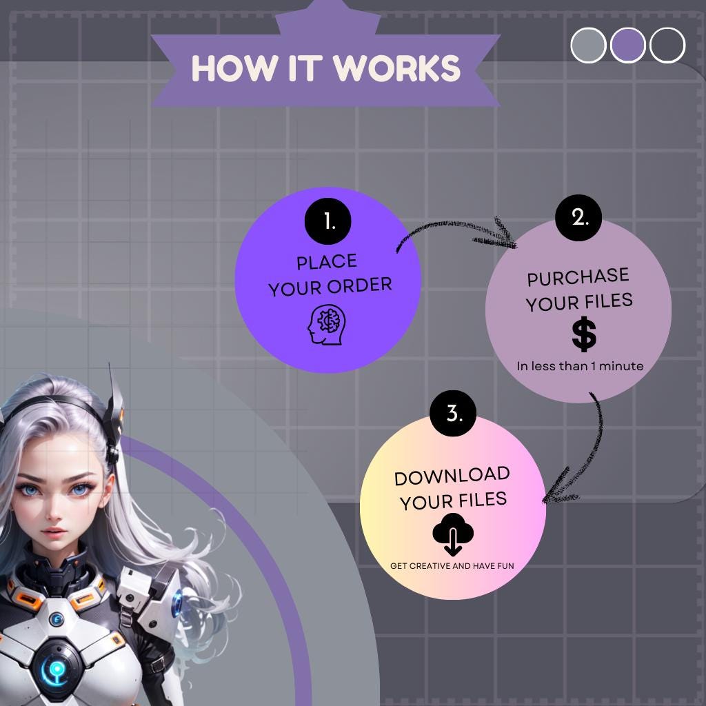 Pngtuber Model Robot Girl Pngtuber Premade Model Gamer Girl Pngtuber ...
