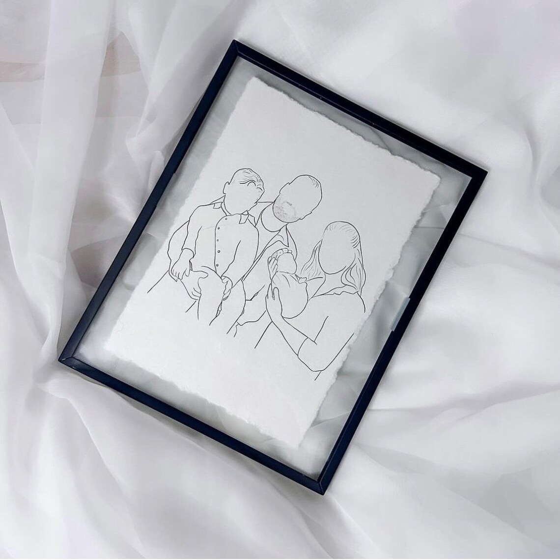 Personalized Line Drawing in Frame, Gift,line Art,gift,personalized ...